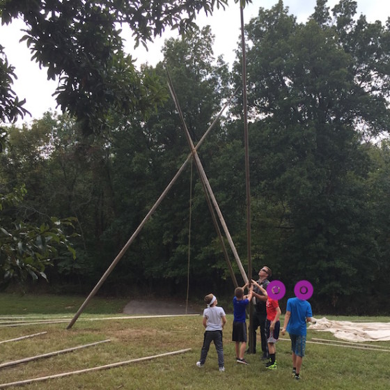 Build a Tipi at Ernie Miller Nature Center - JoCo Homeschool